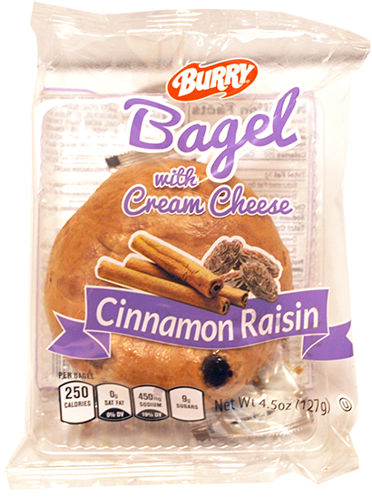 Burry Bagel Plain with Cream Cheese