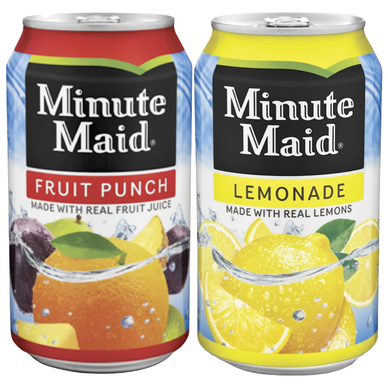 Anytime Coffee. Minute Maid Fruit Punch and Lemonade (12 Packs)