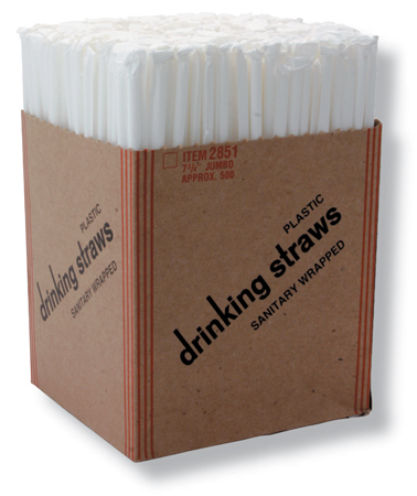 Anytime Coffee. Jumbo Straws Wrapped - Box