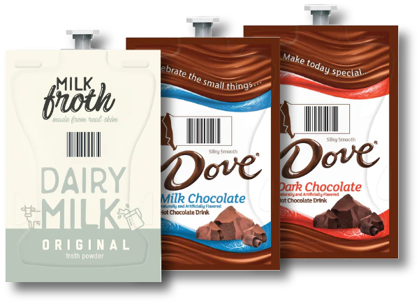 Flavia Milk Froth & Dove Hot Chocolate For Coffee Supplies